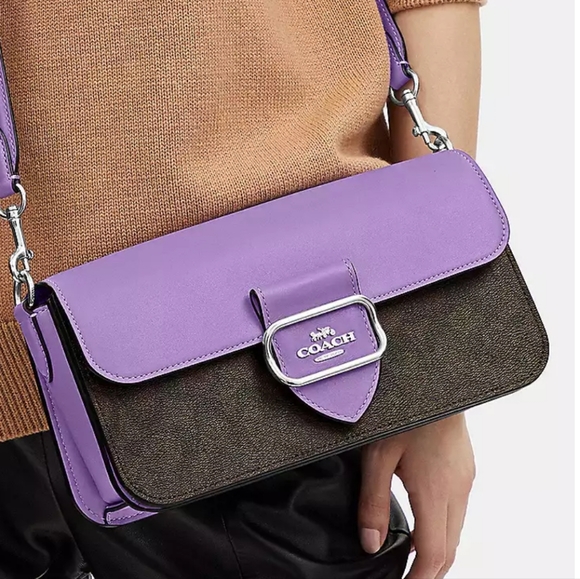 Coach | Bags | New Morgan Shoulder Bag In Signature Canvas In Silverbrowniris | Poshmark